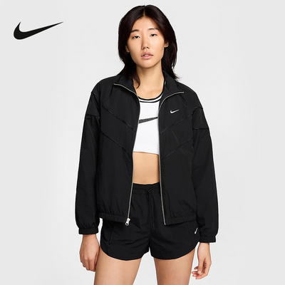 Nike耐克外套女春秋新款宽松休闲训练梭织立领运动夹克FV6305-010