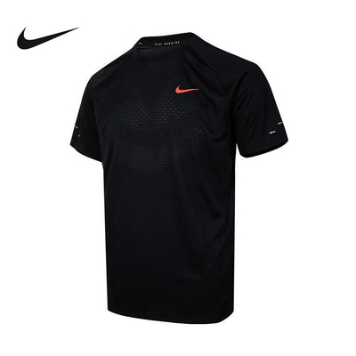 Nike耐克男子夏新款跑步健身反光透气速干短袖运动T恤HV2129-010