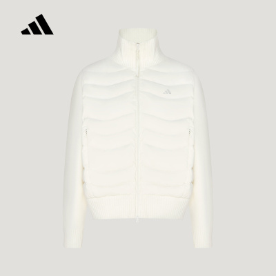 adidas阿迪达斯鸭绒排骨羽绒服女子深棕针织拼接外套 LG5523