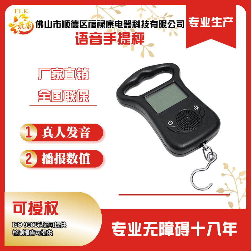 厂家直销残疾人老人语音播报电子吊秤手提时便携语音挂钩秤便携式