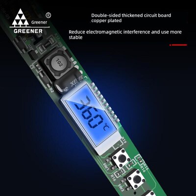 绿林(GREENER)电烙铁套装60W内热式数显可调温家用大功率焊锡焊枪