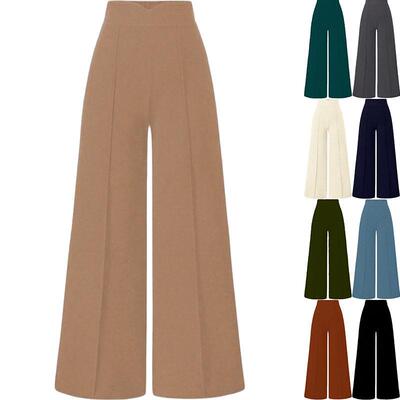 Women Tummy Control Crossover Waist Leg Pants Stretch