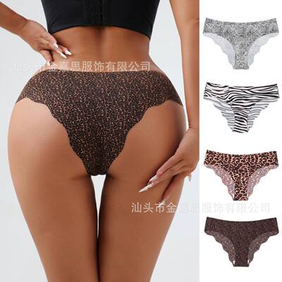 5 set women seamless wavy edge triangle panties various