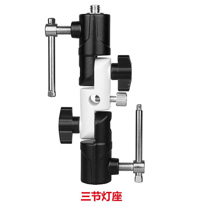 金属闪光灯座外接反光柔光伞脚架摄影灯架配件热靴灯机顶灯转换座