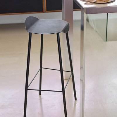 6折 丹麦Lind dna工业风吧台椅轻奢家用皮革垫高脚椅子酒吧椅简约