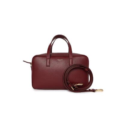 FIBRENO 牛皮小号相机包 酒红色DIECI MINI BAGUETTE BAG CLASSIC