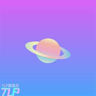 TLP反光车贴 80年代季 渐进色星球土星行星星环宇宙太空防水贴纸