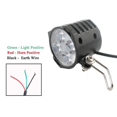 Durable Ease To Install E-Bike Led Headlight 12V 24V 3Y6V 48