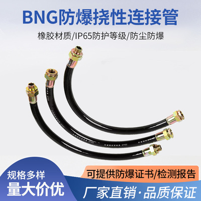 BNG防爆挠性连接管DN20防爆橡胶管4分6分1寸电缆护线管可定制