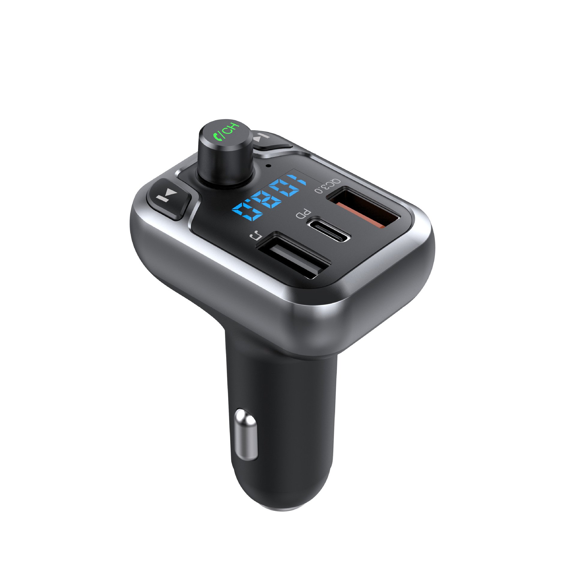 车载蓝牙MP3播放器FM发射器PD快充20W苹果手机充电器汽车新款车充