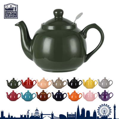 墨绿色陶瓷LondonPottery茶壶