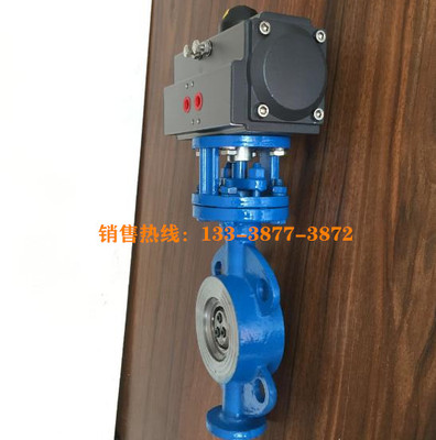 D673H-16C 气动铸钢硬密封对夹式蝶阀 气动耐高温蝶阀 DN50-DN300