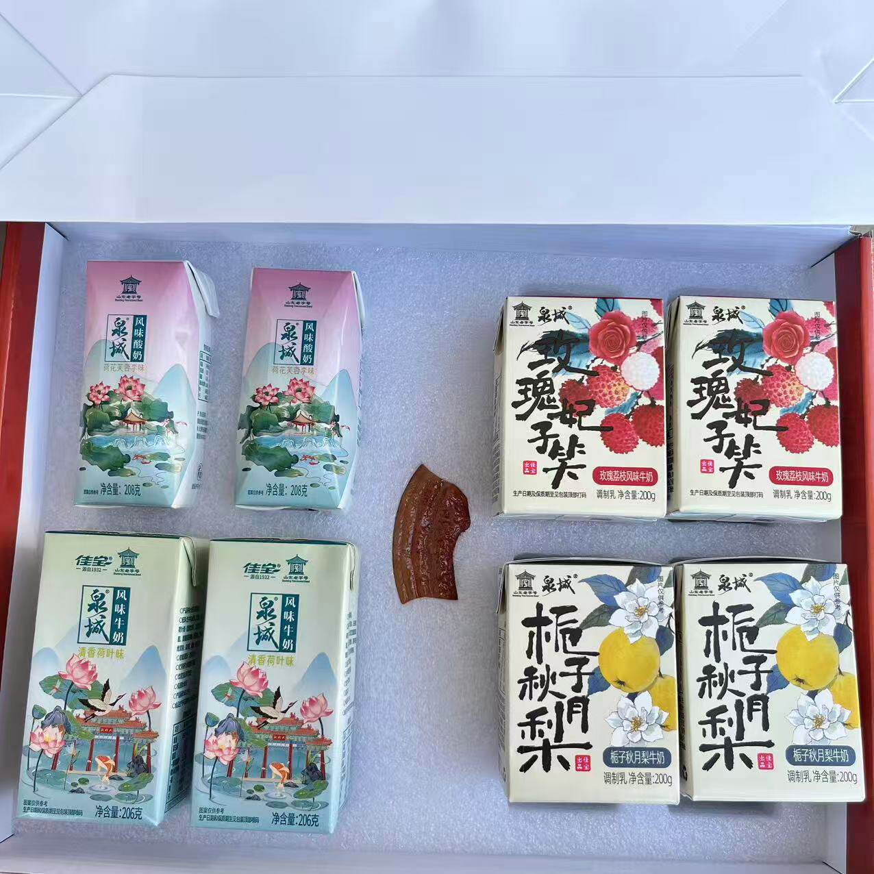 佳宝泉城系列 荷花芙蓉李酸奶西红柿酸奶把子肉酸奶 配礼袋