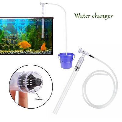 极速Aquarium Syphon Cleanevr Pump Fish Tank Reef Vacuum Grav