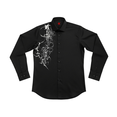 十卟SHIBU！反差萌亚文化暗黑哥特系朋克punk无性别土酷返祖衬衫