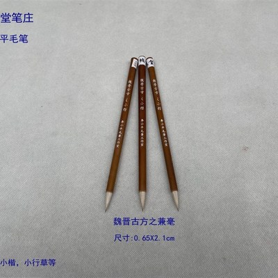 淳安堂笔庄法自钟王 魏r晋古方狼毫兼毫 四宝会特制李小平毛笔小