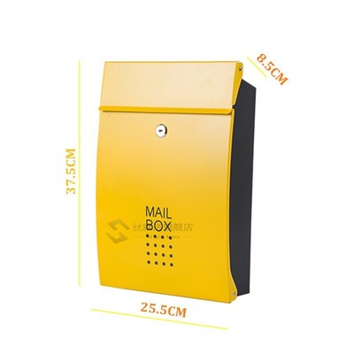 Mail installed lon Alwasyme wall, vertically blocked mailbox