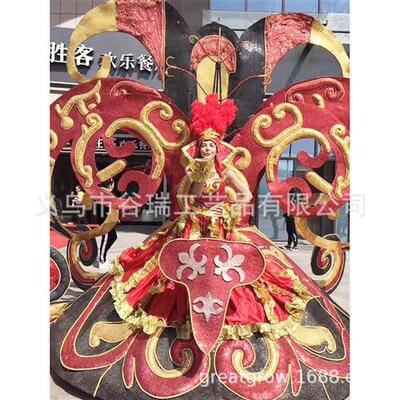 厂家销售专业女王花车户外巡展道具电动巡游花车