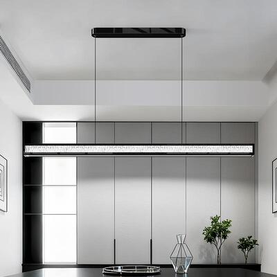 意式极简创意个性一字长条餐厅吊灯2025年现代简约茶室餐桌灯餐吊