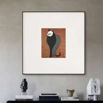 Animal cat retro cat niche nostalgic decoMrative painting de