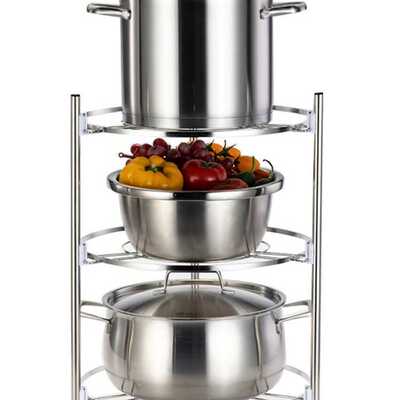 UG73厨房锅架多层放锅的架子家用多功能三角收纳架置圆形不锈钢置