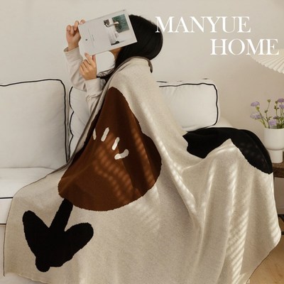 蔓越家 infs风A类全棉沙发盖毯办公室空调午睡毯家用休闲毯沙发毯