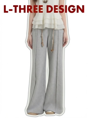 L-THREE『线条长裤』配腰绳！慵懒感拉满  L3202