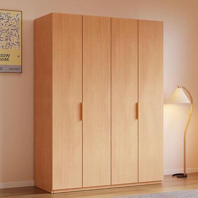 华南家俱全实木衣柜简约现代家用卧室平开 门自由组合原木大柜子