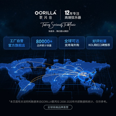 新品gorilla云杉木尤克里里女初学者儿童小吉他男R23寸单板成年26