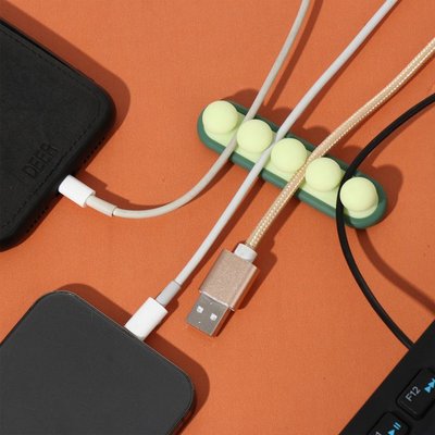 极速USB Cable Organizer Wire WAinder Holder Clip Soft Silico