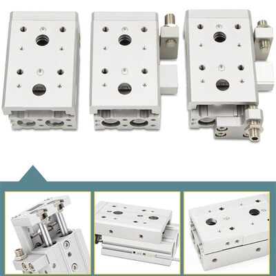 新品滑台气缸HLQ6X10S 8X20S 12X30S 20X40S K25X50S 16X75S 20X1