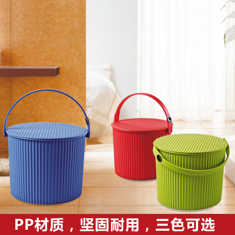 多功能钓鱼桶加厚可坐幼儿园收纳带盖打水桶家用清洁桶塑料装鱼桶