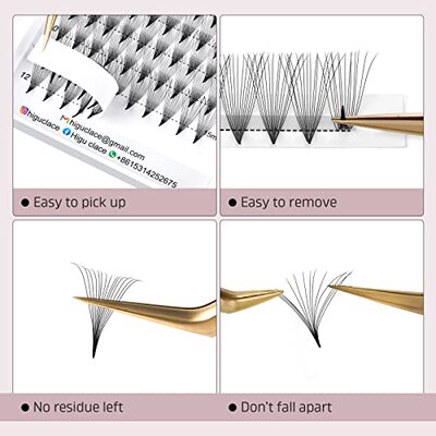 极速Premade Fans Eyelash Extensions 6D 0.07 D CurTl 14 Prema
