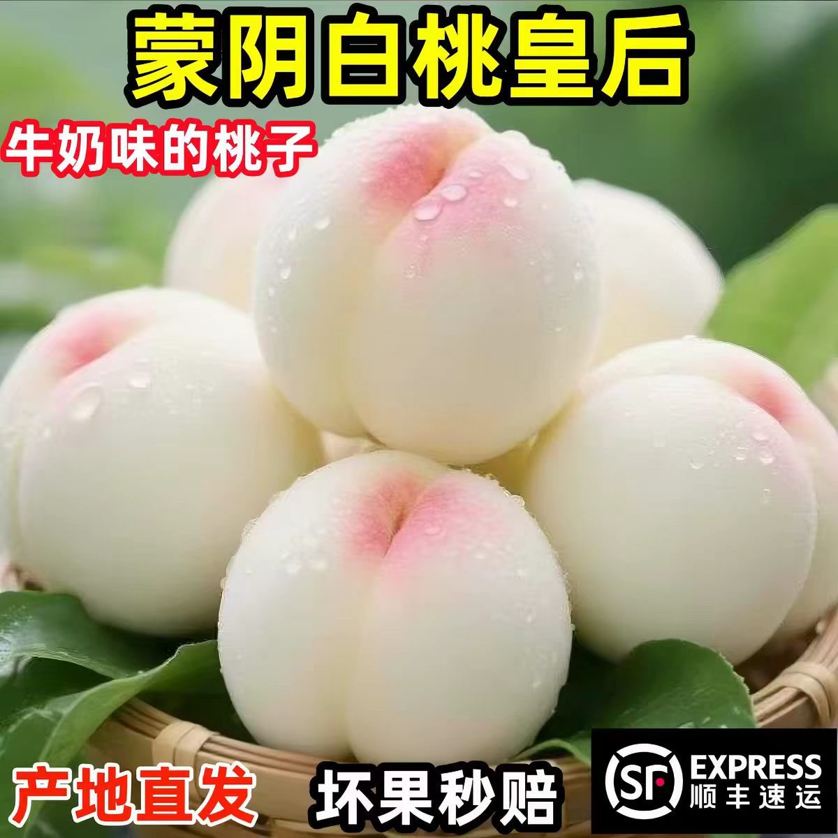 顺丰蒙阴奶油大白桃当季水蜜桃脆甜桃白毛桃非白凤桃新鲜水果整箱