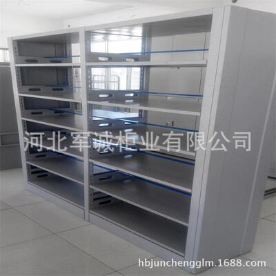 河北军诚钢制双面书架学校图书馆书架双柱双面书架可定