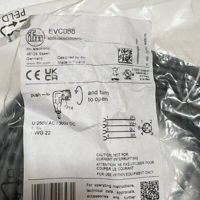 可维修ifmEVC088，，，易福门传感器连接线波兰生产原包