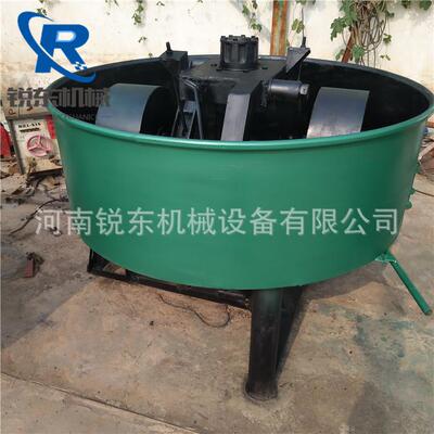 加厚轮碾搅拌机轮碾碾压混合机实心辊子混凝土轮碾机