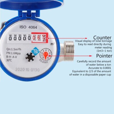 0-30 Cold Wiater Meter Mechanical Rotary Wing E-TYPE 1/2 -
