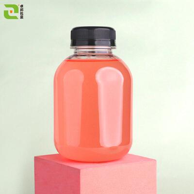 汁8口00ml子透明塑料D款奶茶饮料pet小径容量分OOD果装