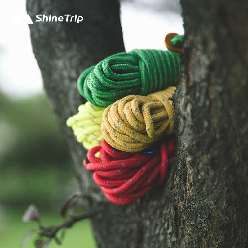 ShineTrip山趣户外风绳帐篷天幕4mm加粗反光露营风绳4根装帐篷绳