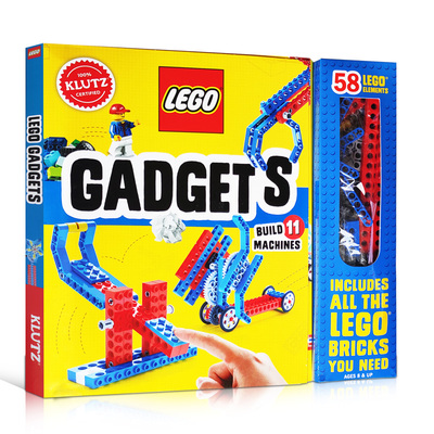 进口英文原版 Lego Gadgets 乐高可动小机器 DIY玩具手工组装套装书 小学STEM辅导用书 Klutz 附配件 58个配件10分钟解锁多个玩具