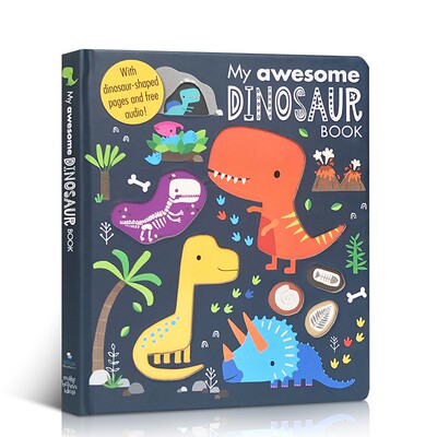 进口英文原版 My Awesome Dinosaur Book我的尖叫恐龙书My Awesome Alphabet Book字母书同系列恐龙科普百科儿童启蒙创意异型