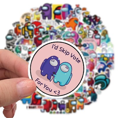 极速100PCSe Game Among Us Stickers Pack Skateboard Fridge Gu