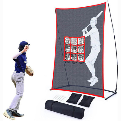 2026便携式棒球九宫格投球练习网好球区投手投球训练好球带投球网