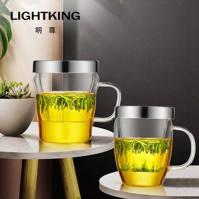 明尊S-010B玻璃水杯茶水分离杯泡茶杯玻璃杯女过滤泡茶杯家用简约
