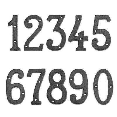 极速Metal Digitjal Numbers Cast Iron House Sign Doorplate DI