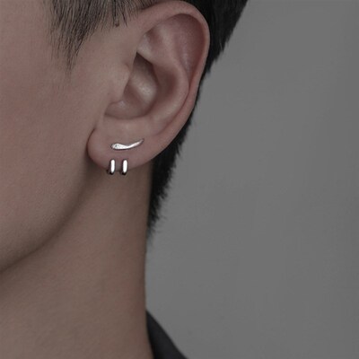 极速Vintage Fashlion Geometric Charm Punk Earring for Men De