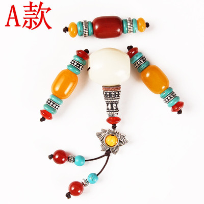 极速藏式佛头三通腰珠顶珠sDIY108颗佛珠星月手串手链配件配饰套