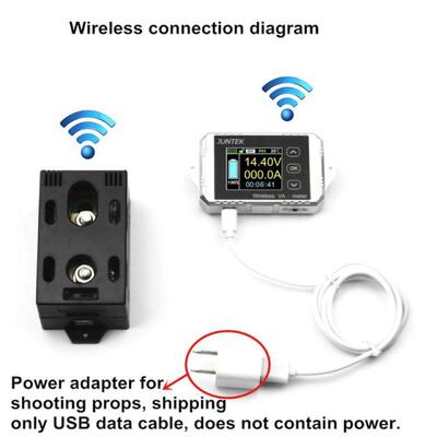 极速New DC 120V 50A~300A Wirezless Ammeter Voltage KWh Watt