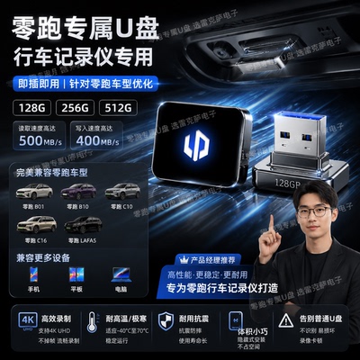 适用零跑B10C10C16C11C01B01行车记录仪U盘专用哨兵模式车载优盘